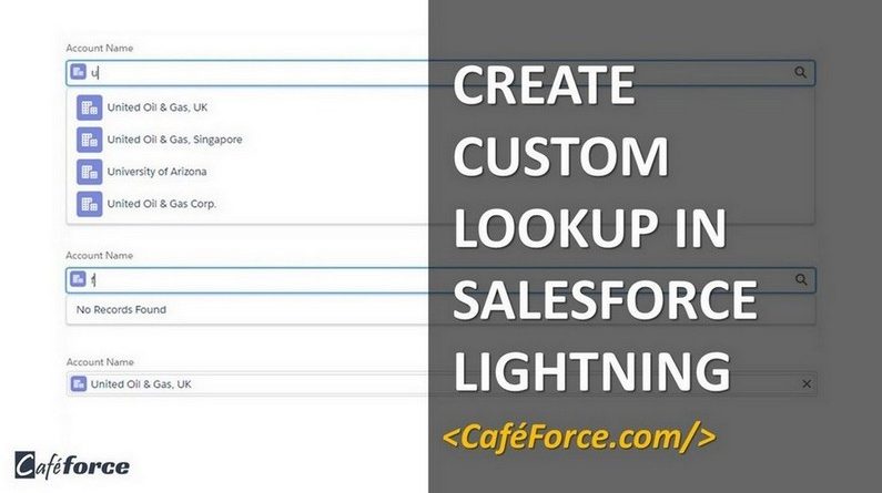 Custom Lookup Component In Salesforce Lightning Cafeforce