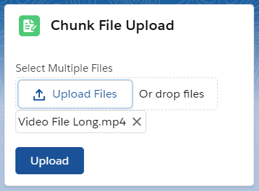 Upload File in Chunks/multi-parts with remove button in LWC - CafeForce
